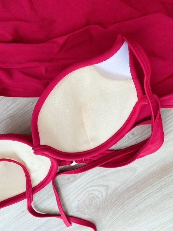 (INSTOCKS) MAROON 2 PIECE BIKINI SWIMSUIT HIGHWAIST, Women's Fashion ...