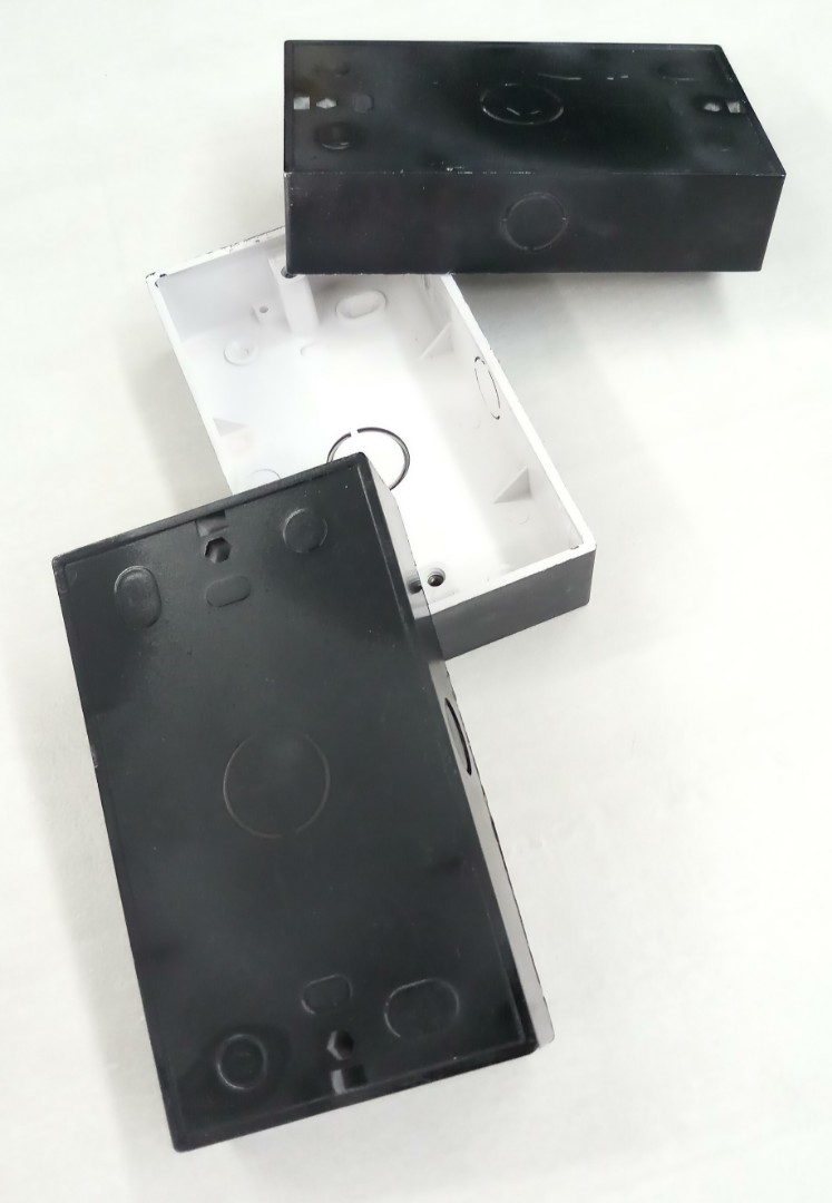 NEW Black Power Socket / Light Switch Mounting Boxes, TV & Home ...