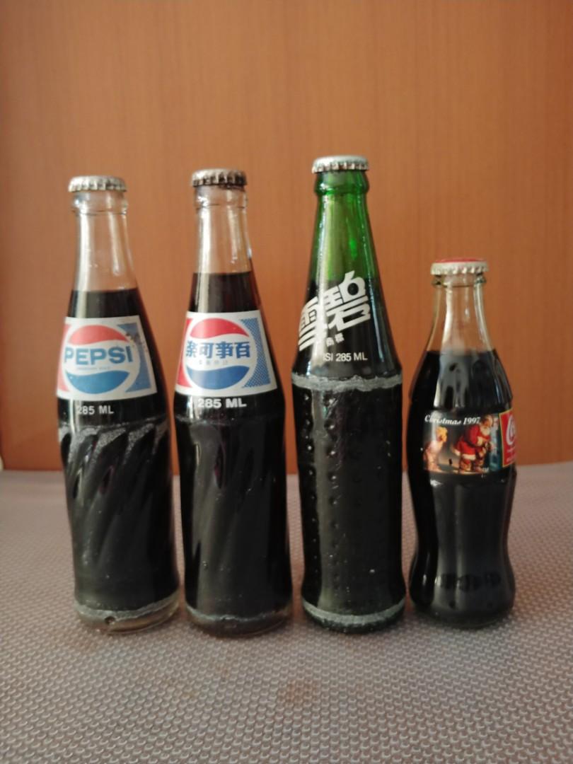 PEPSI, Sprite and Coca-Cola Glass Bottles Mixed 4pcs for $25 price for ...