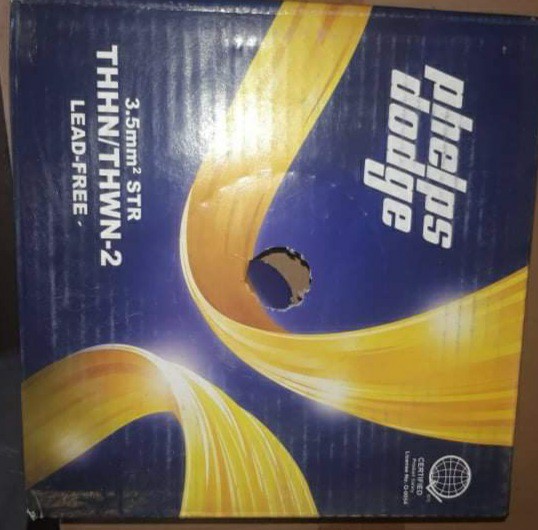 Phelps Dodge Stranded Wire 3.5mm, 150 meters, Box is dented/Damaged ...