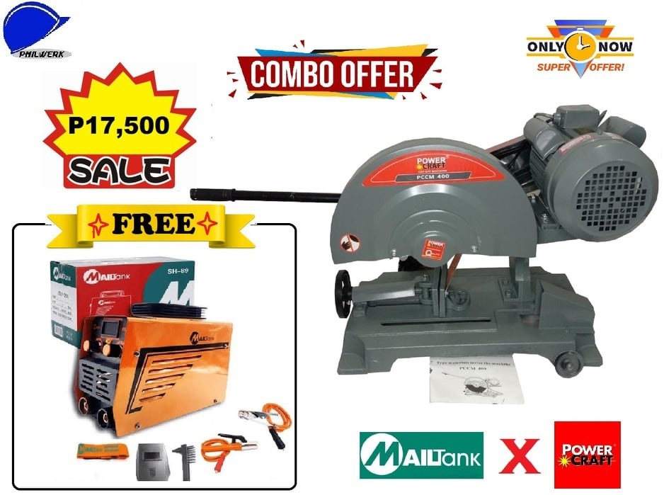 Powercraft Cut off Machine 16" 3HP (PCCM 400) with Free Mailtank Welding Machine 250a ...