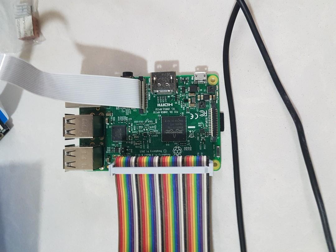 Raspberry pi development kit with a digital oscilloscope and bunch of ...