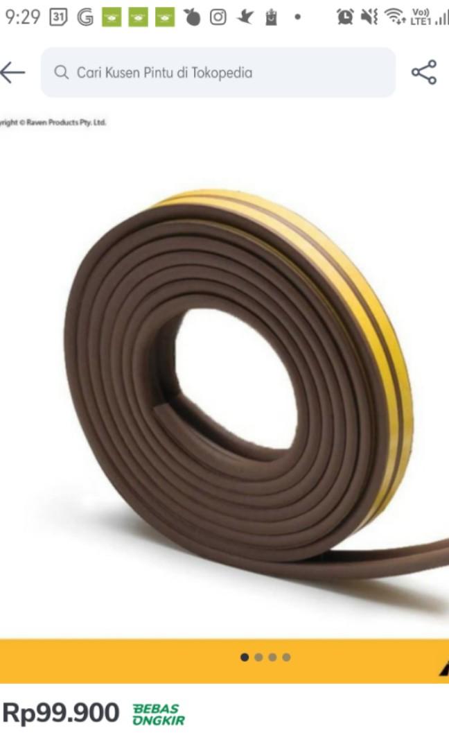 Raven Door & Window Seal Rp48 Brown 6M Seal Celah Pintu Jendela ...