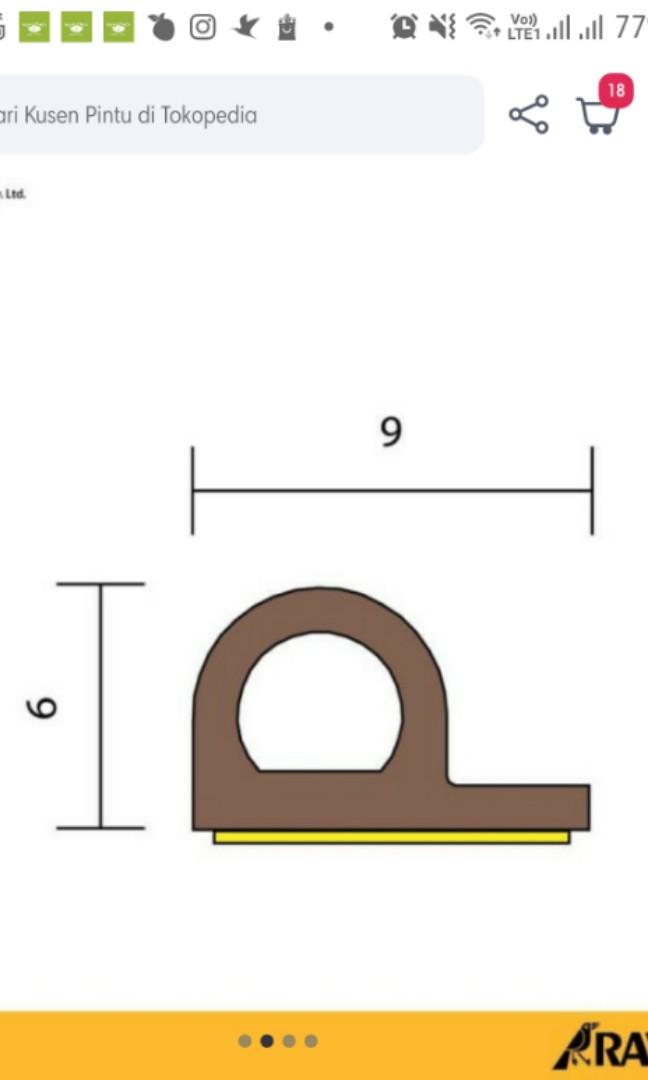 Raven Door & Window Seal Rp48 Brown 6M Seal Celah Pintu Jendela ...