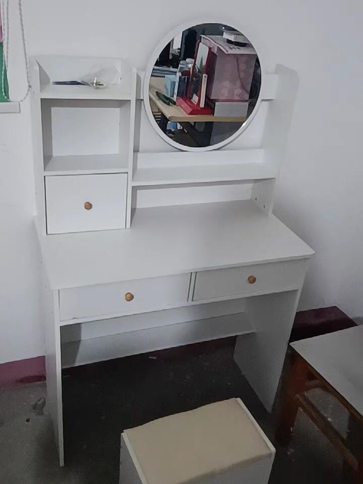[READY STOCK] 80cm Dressing table with LED mirror & stool, 2 drawers ...