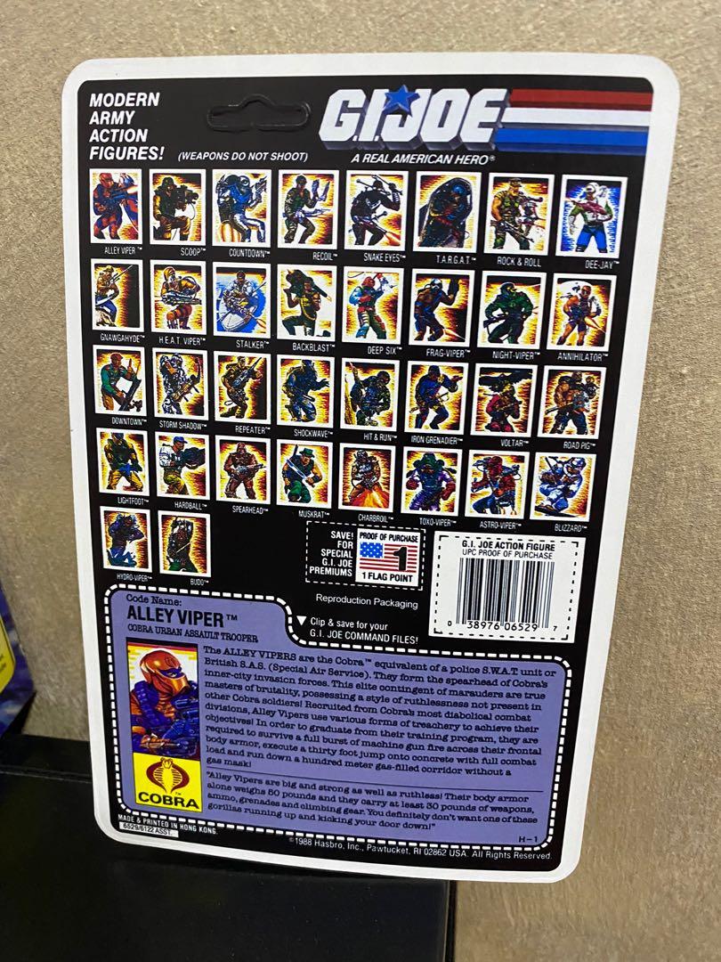 Reproduction carded Gi joe g.I Joe alley viper vintage carded card ...