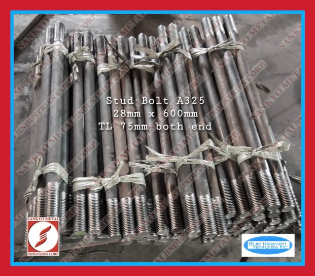 Sag Rod and Stud Bolt A325 4140 1045 A307 SS314 SS316 GI HDG ...