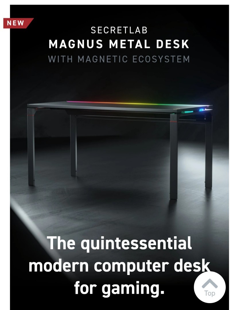 Secret Lab Magnus Metal Desk, Furniture & Home Living, Furniture ...