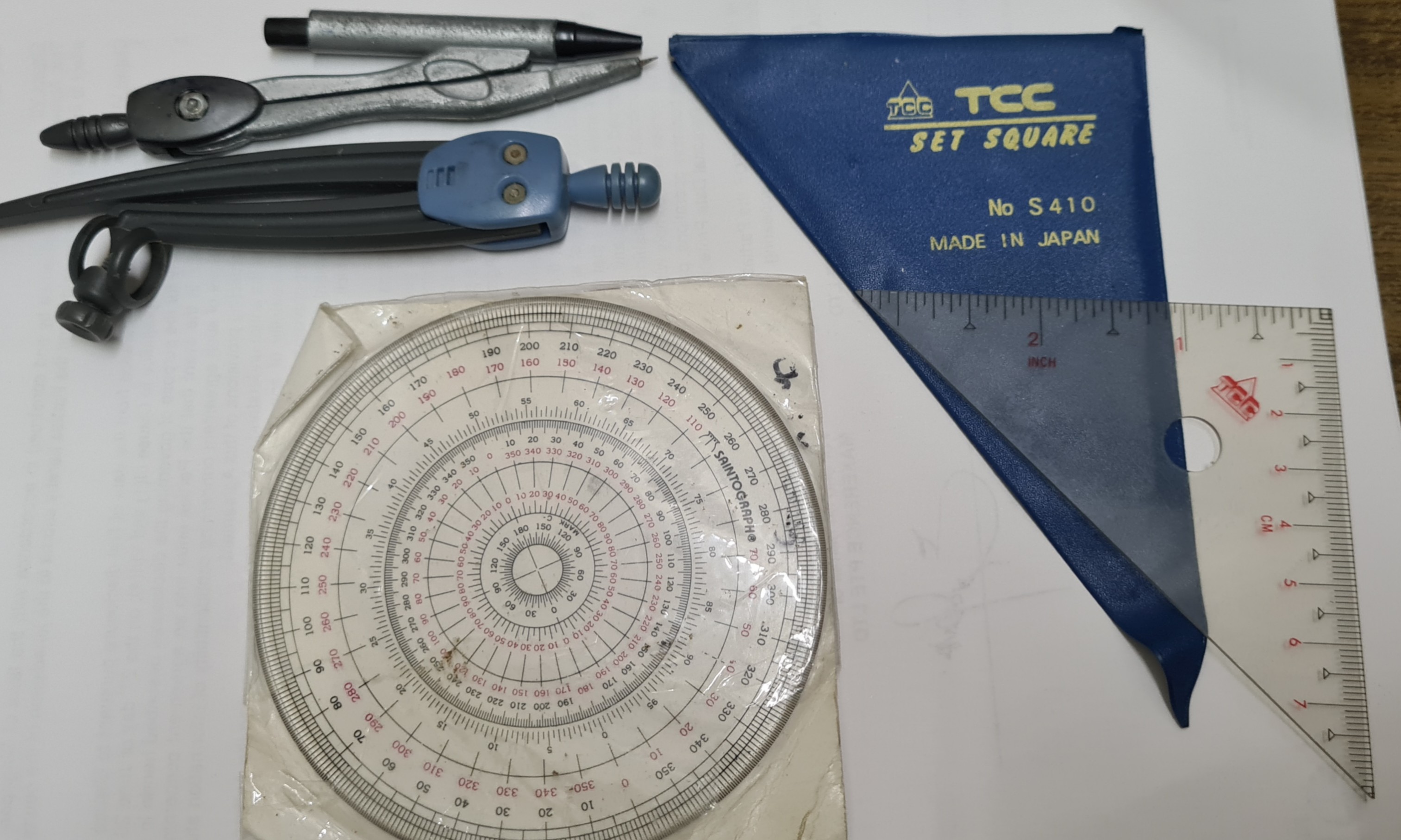 Set square compass protractor Mathematical Instruments, Hobbies & Toys ...