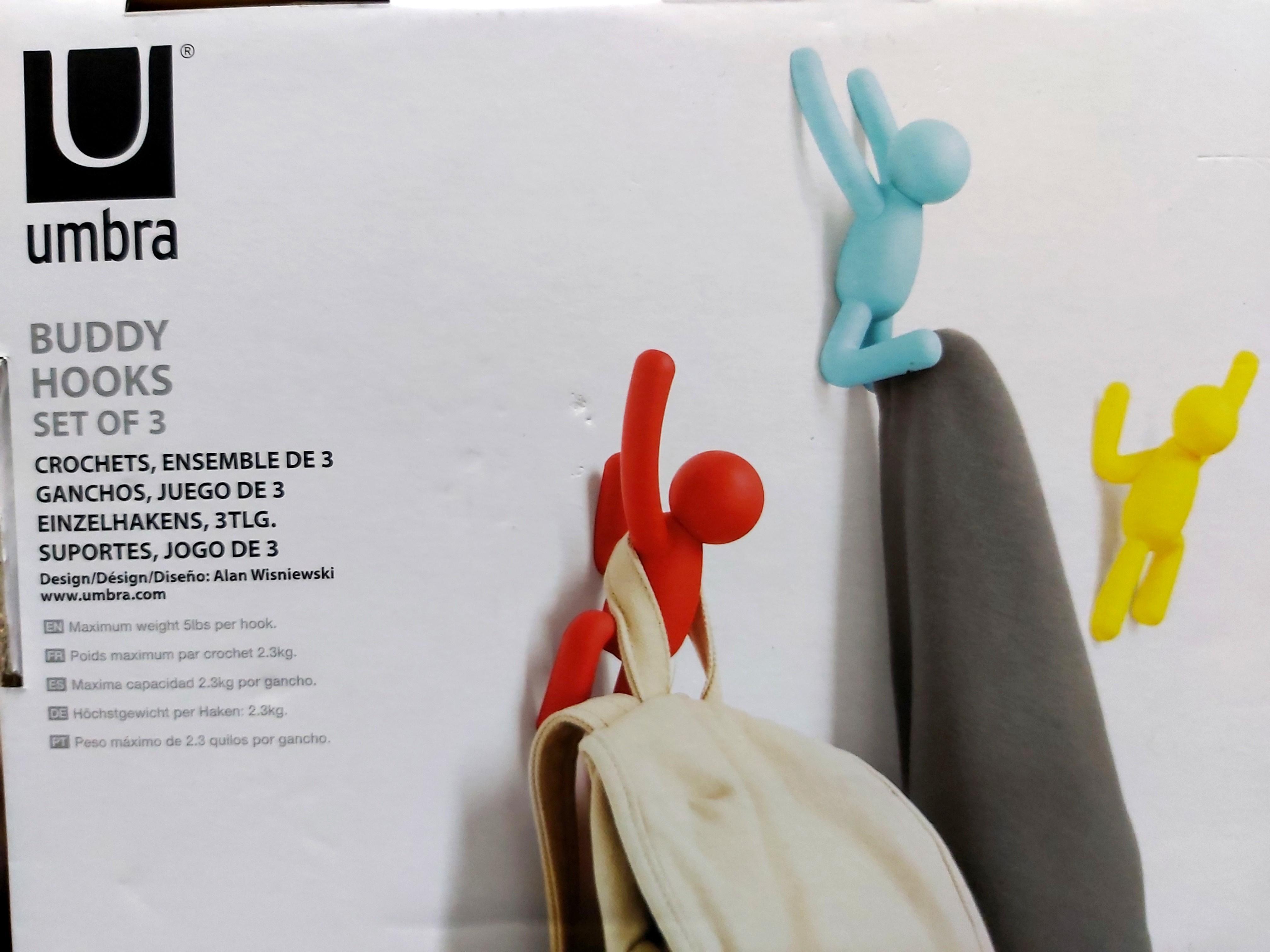UMBRA Buddy Hooks Set of 3, Furniture & Home Living, Home Decor, Wall ...