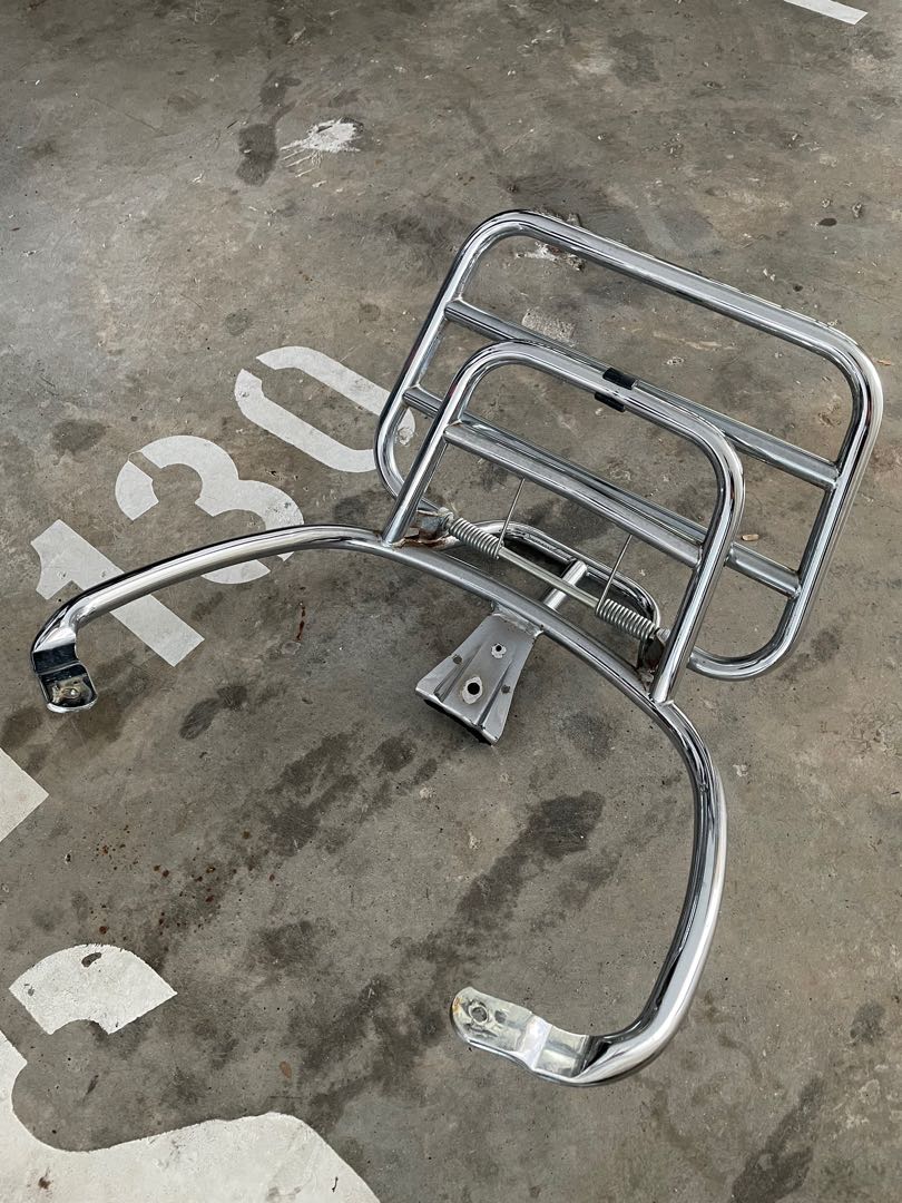 Vespa Carrier Rack, Motorcycles, Motorcycle Accessories on Carousell