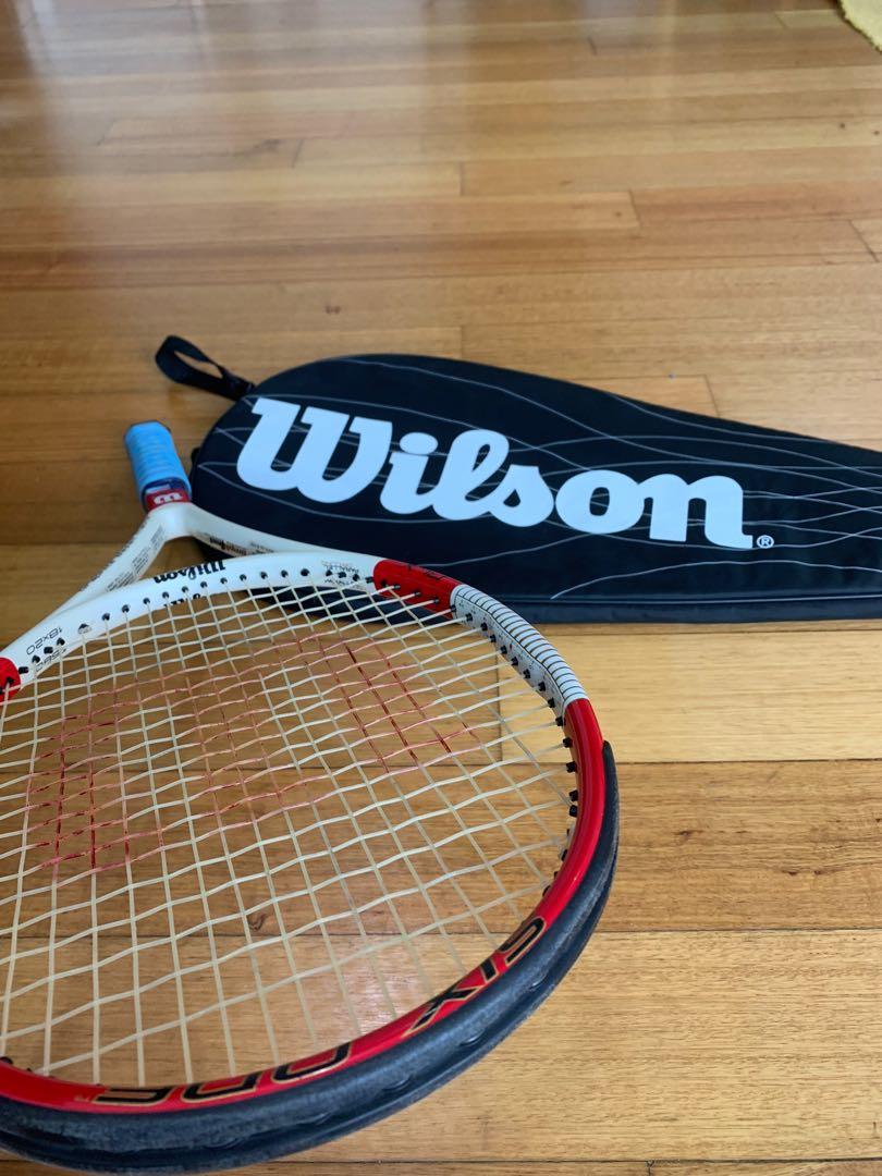 Wilson SIX ONE 95L tennis racket, Sports Equipment, Sports & Games ...