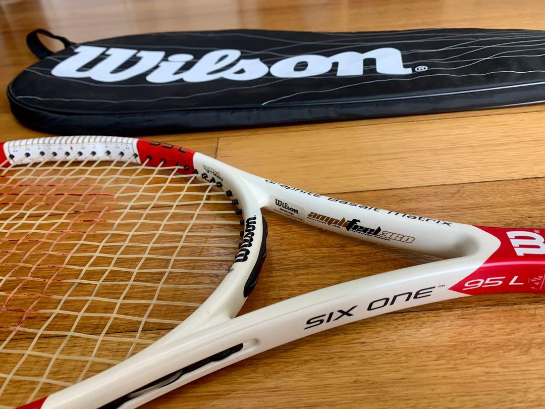 Wilson SIX ONE 95L tennis racket, Sports Equipment, Sports & Games ...
