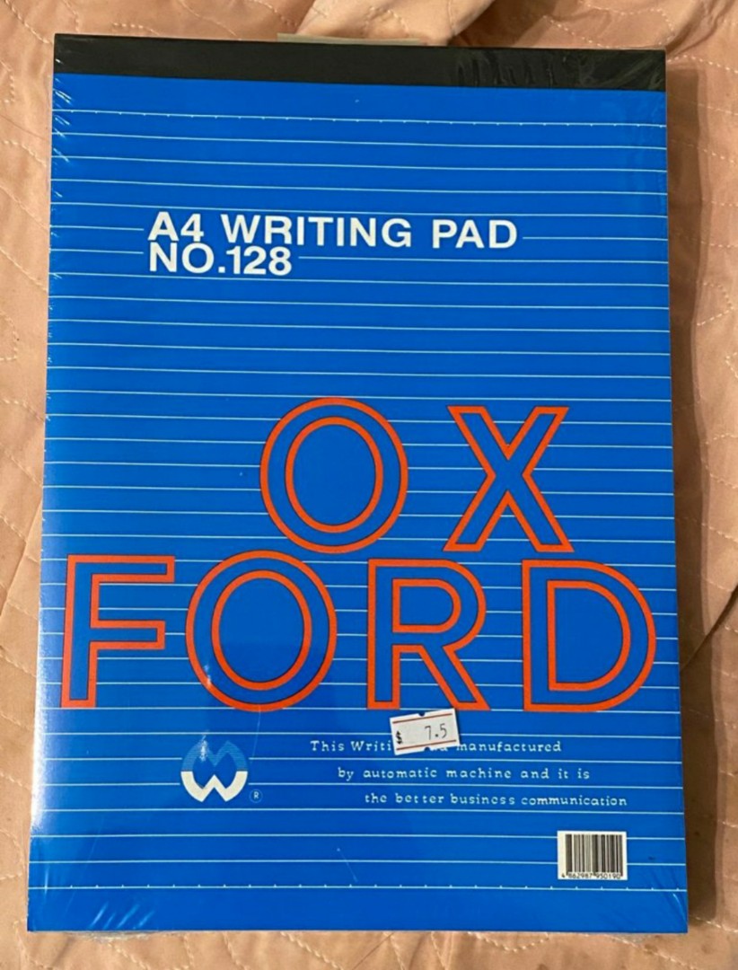 全新A4 Ox Ford Writing Pad 單行簿2本, 興趣及遊戲, 手作＆自家設計, 文具 - Carousell