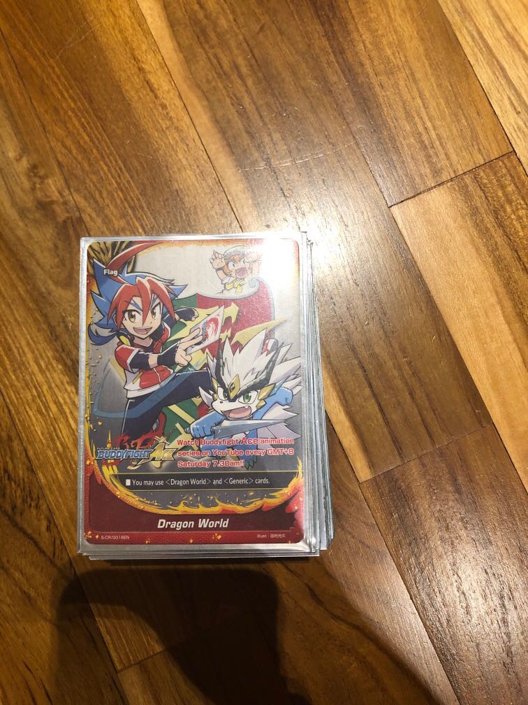 Buddyfight deck, Dragon world, deity dragon tribe + garga card sleeve ...