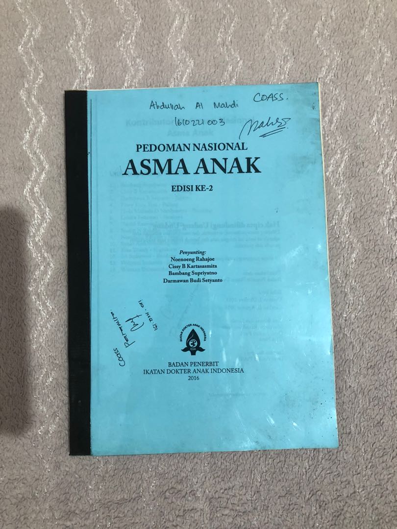 Buku Pedoman Nasional Asma Anak IDAI, Buku & Alat Tulis, Buku di Carousell