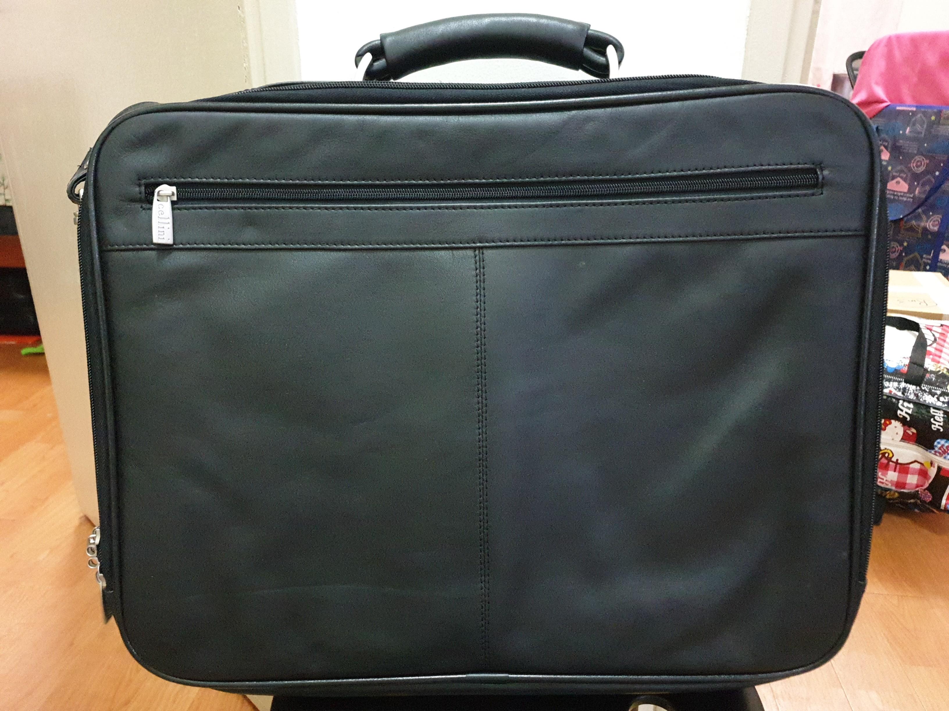 Cellini Leather Briefcase/Small Luggage, Men's Fashion, Bags ...