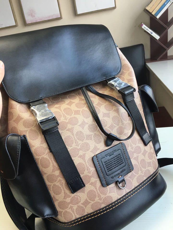 Coach Rivington Backpack In Signature Canvas Backpack, Men's Fashion ...