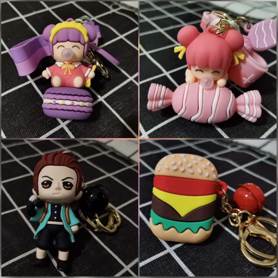 Demon Slayer Macaron Sweet Burger Bear Keychain, Hobbies & Toys, Toys ...