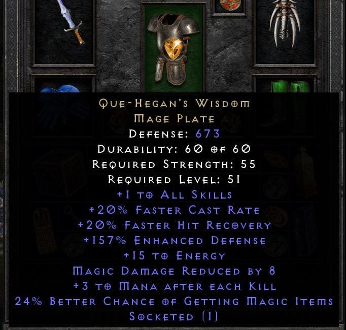 diablo 2 armor que hegan, Video Gaming, Gaming Accessories, In-Game ...