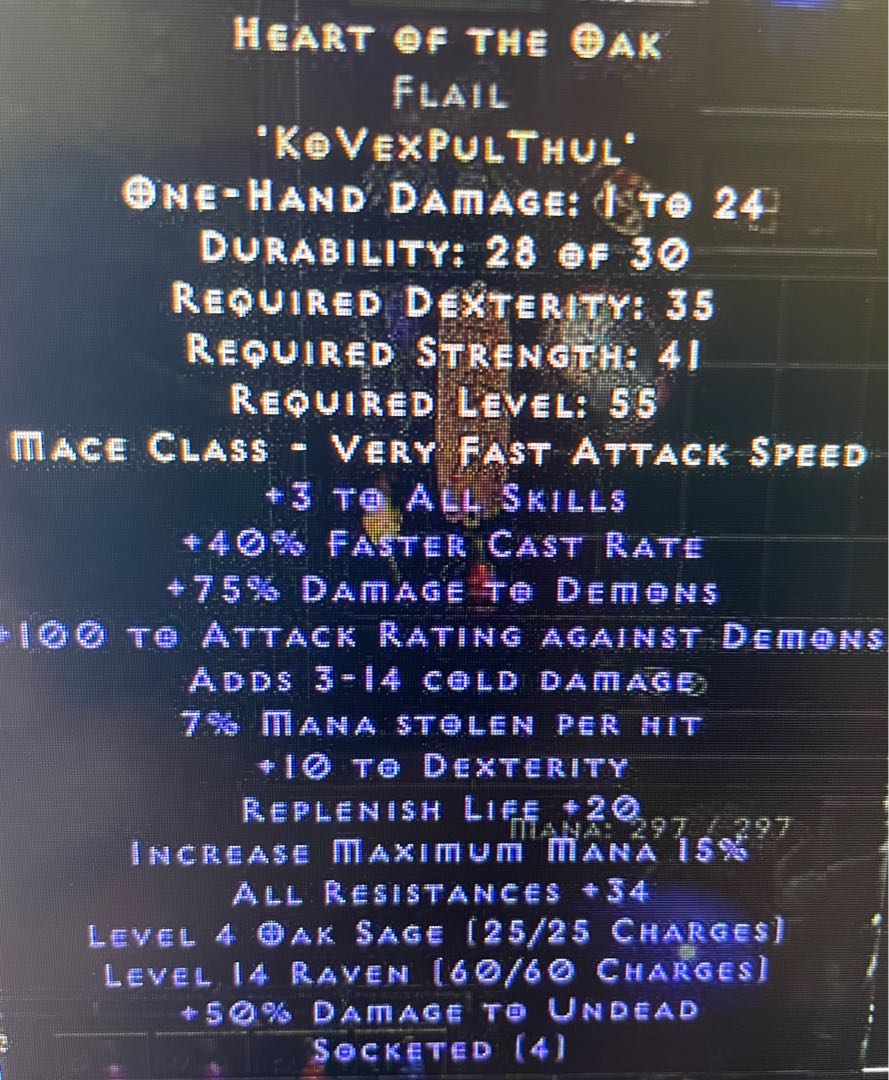 Diablo 2 Resurrected - Heart of The Oak HOTO, Video Gaming, Gaming ...