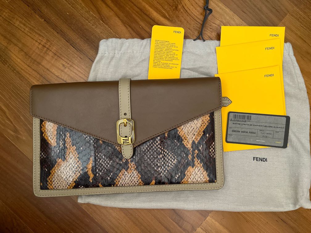 Fendi clutch exotic, Women's Fashion, Bags & Wallets, Clutches on Carousell