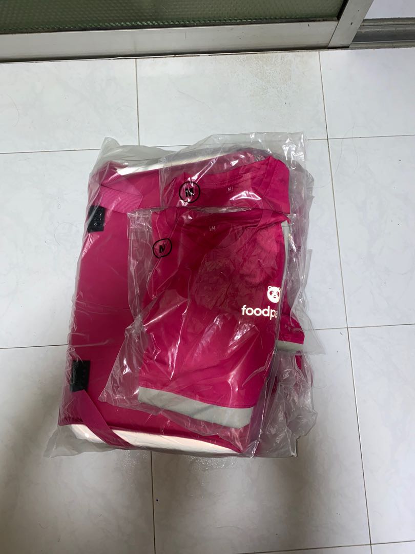 Foodpanda Rider Equipment (Enhanced set), Motorcycles, Motorcycle ...