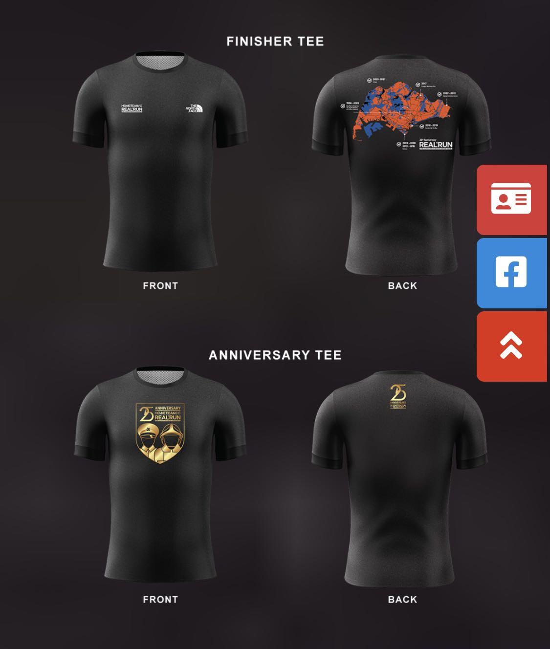 HomeTeamNS Real Run 2021 Finisher & Anniversary Tee, Men's Fashion ...