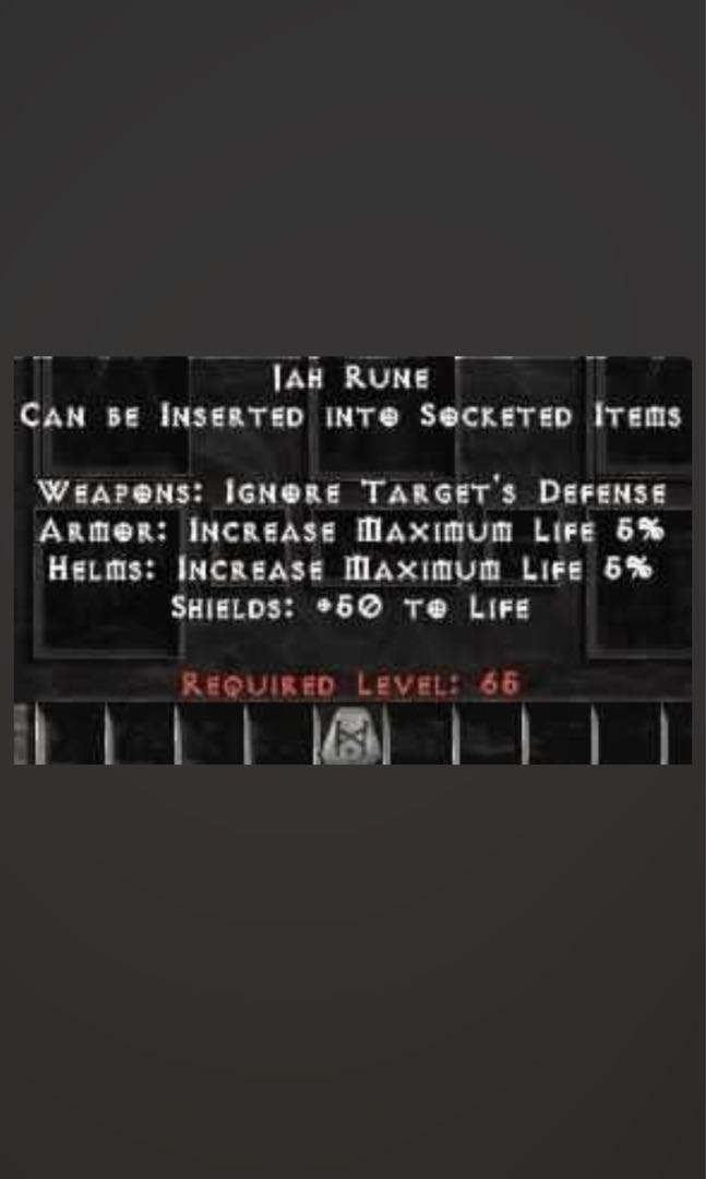 Jah rune. D2r. Diablo 2 Resurrected. D2, Video Gaming, Gaming ...