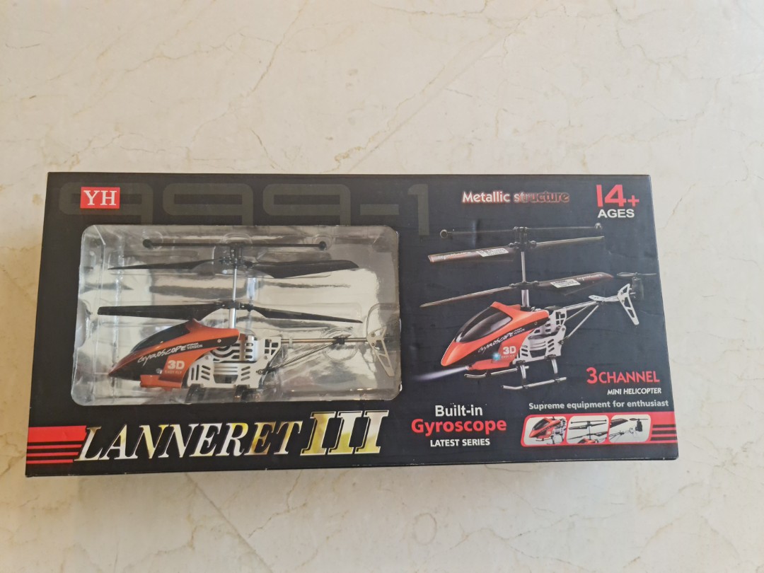 LANNERET III Mini Metallic RC helicopter 3 channel built in gyroscope ...
