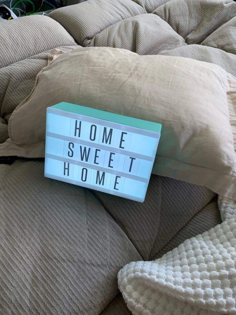 Led light box with custom wordings!, Furniture & Home Living, Furniture ...