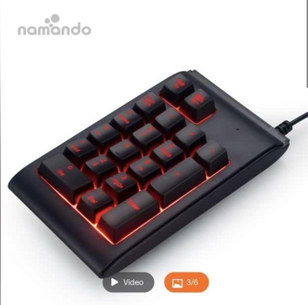 Numeric Keypad USB Wired Backlit Number Keypad Mini Backlight Keyboard ...