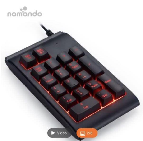 Numeric Keypad USB Wired Backlit Number Keypad Mini Backlight Keyboard ...