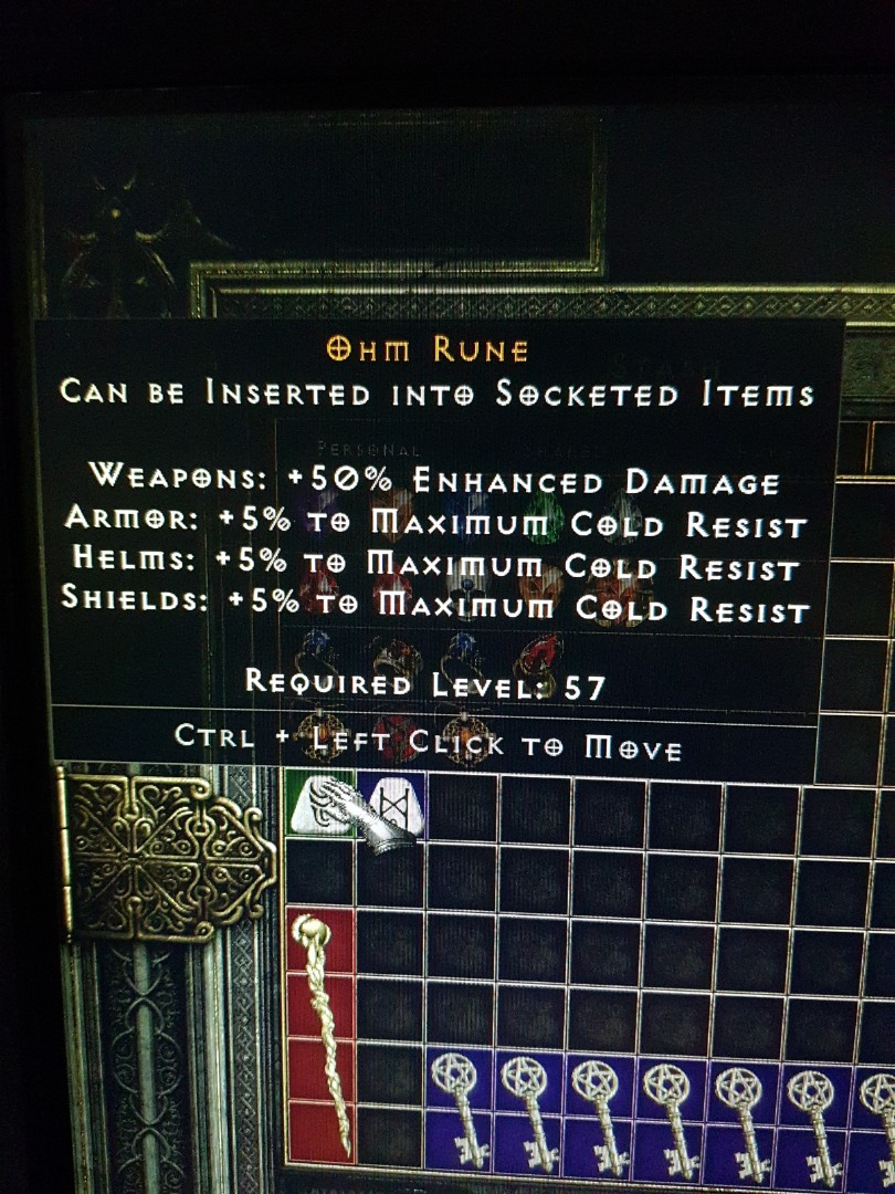 Ohm Rune Diablo 2 resurrected, Video Gaming, Gaming Accessories, In ...