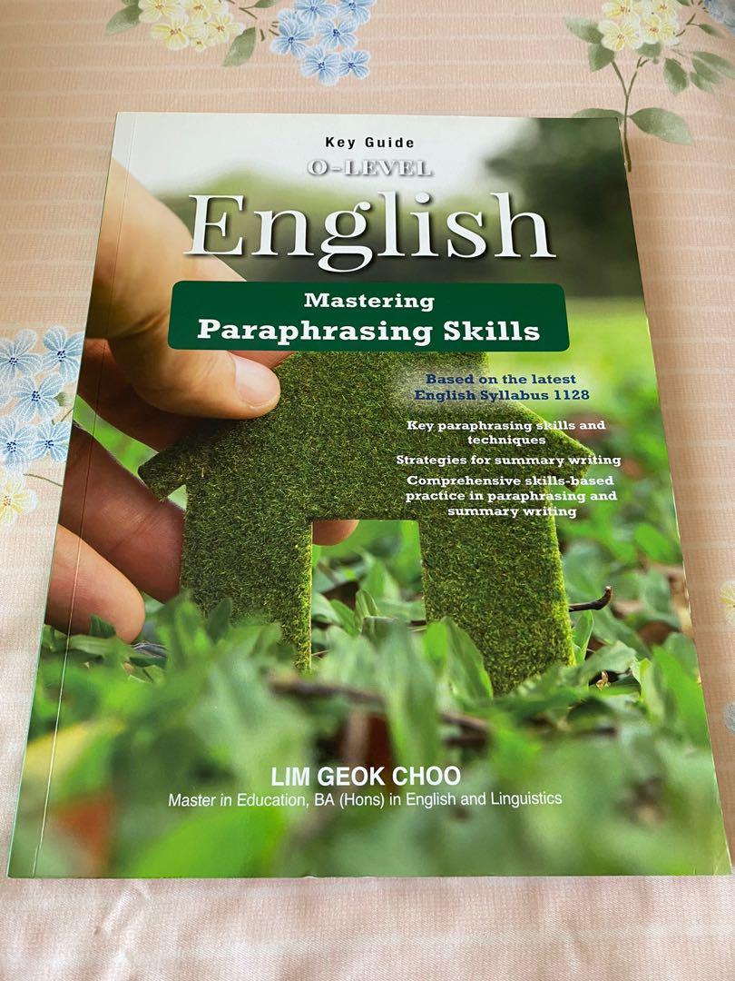 O-Level English - Mastering Paraphrasing Skills, Hobbies & Toys, Books ...