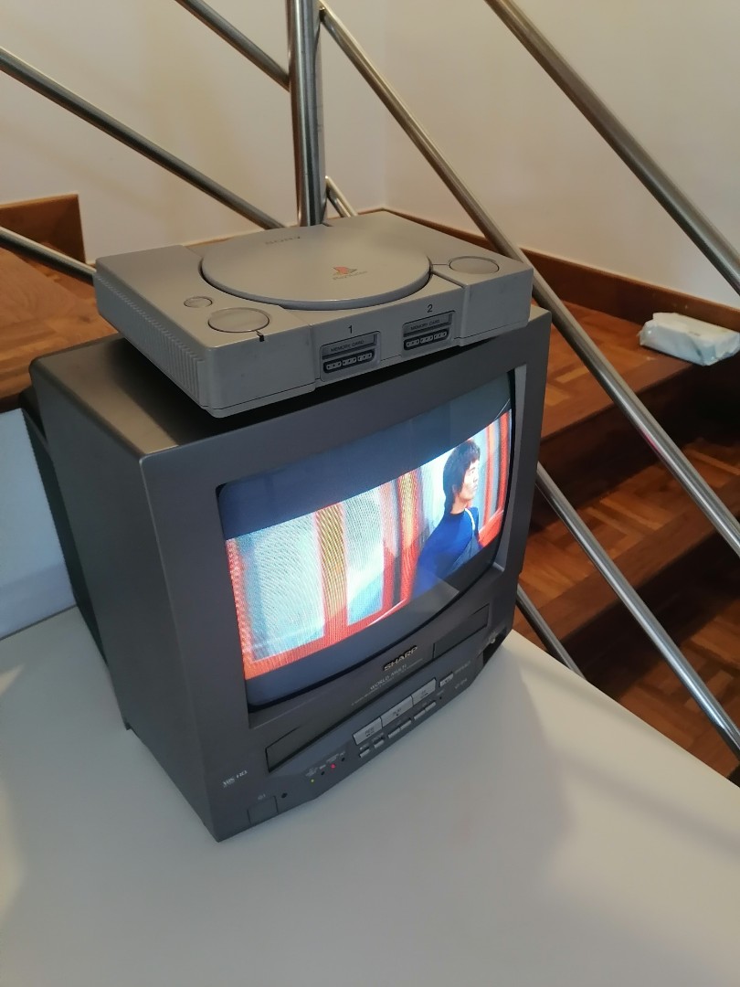 Playstation 1 and crt tv vhs player, Video Gaming, Video Game Consoles ...