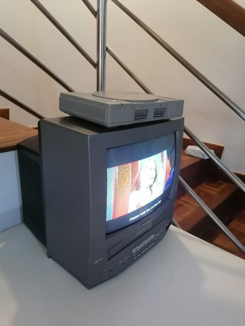 Playstation 1 and crt tv vhs player, Video Gaming, Video Game Consoles ...