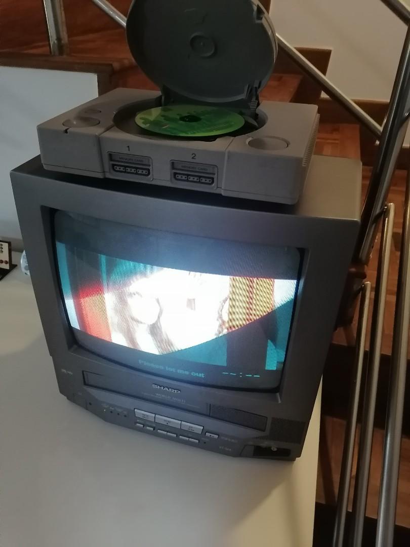 Playstation 1 and crt tv vhs player, Video Gaming, Video Game Consoles ...