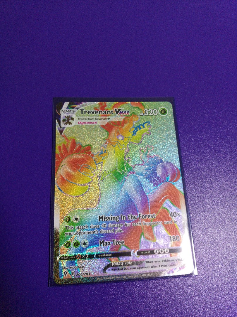 Pokemon TCG Trevenant Vmax Hyper Rare - SS7 Evolving Skies, Hobbies & Toys, Toys & Games on ...