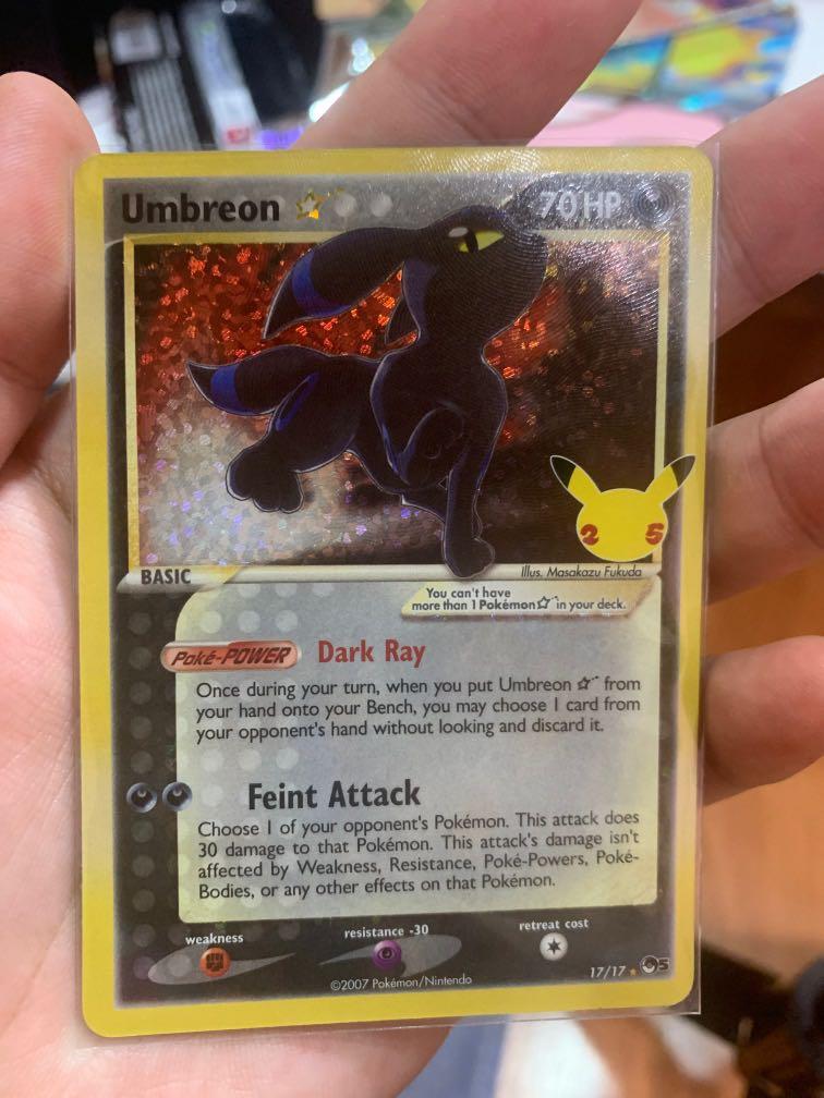 Pokemon gold star umberon 25th anniversary, Hobbies & Toys, Toys ...