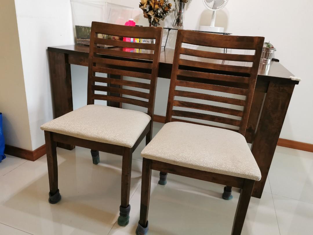 Preloved picket and rail dining set (6pax), Furniture & Home Living ...