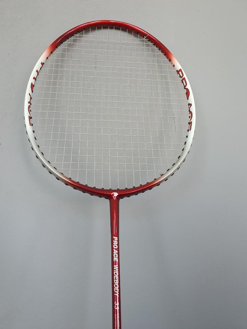 Pro Ace Widebody 33 Badminton Racket with racket bag, Sports Equipment ...