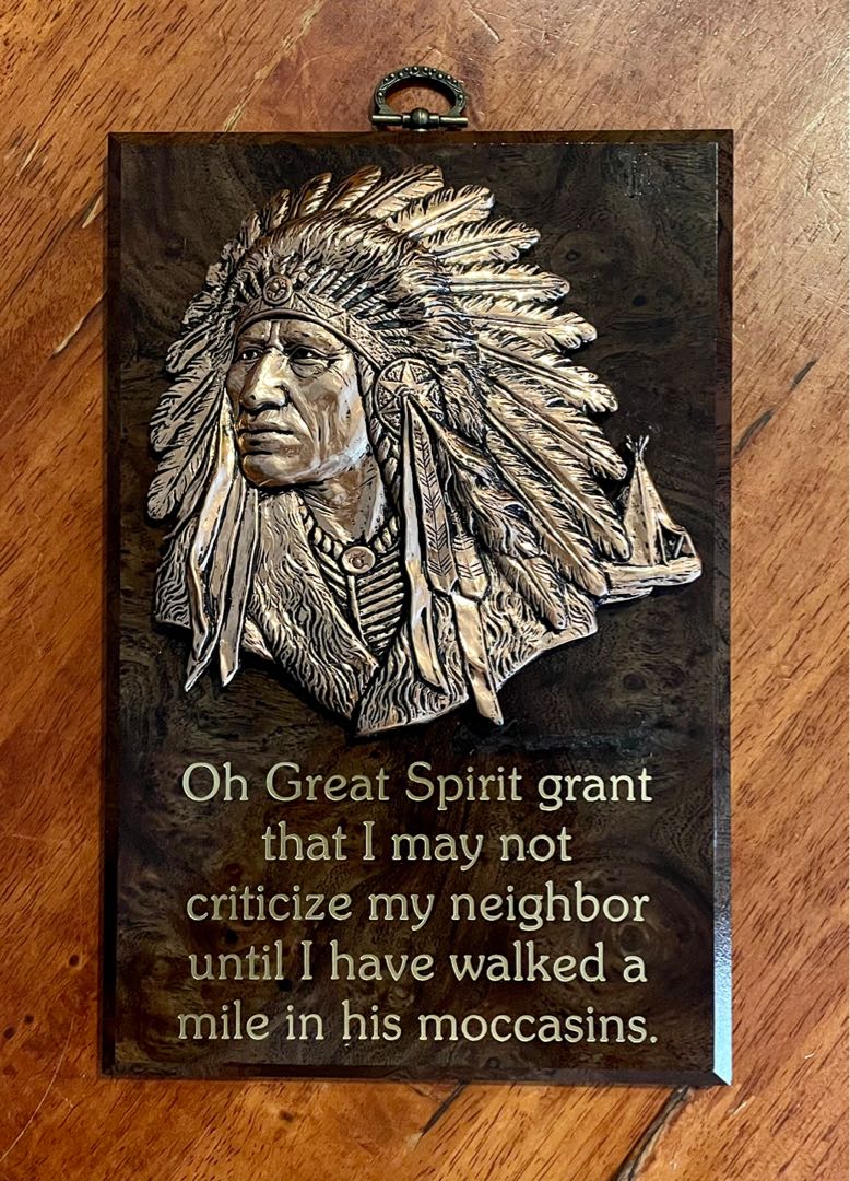 Red Indian Wall Plaque from Canada 25x15cms, Furniture & Home Living ...