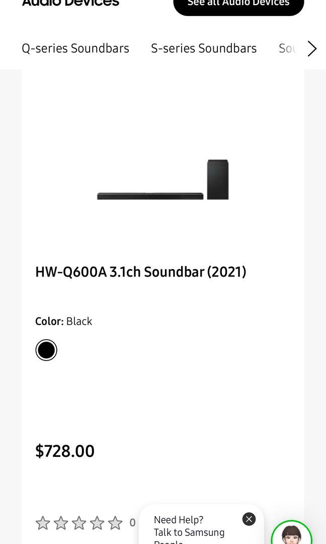 Samsung Q600-A soundbar, TV & Home Appliances, TV & Entertainment ...