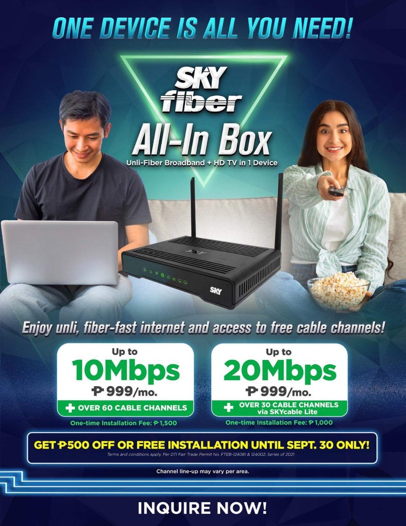 Sky fiber, Announcements on Carousell