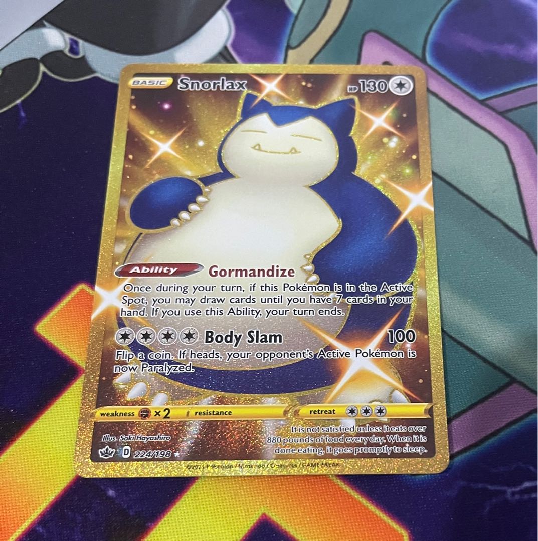 Snorlax Chilling Reign Gold Secret Rare Pokemon, Hobbies & Toys, Toys ...