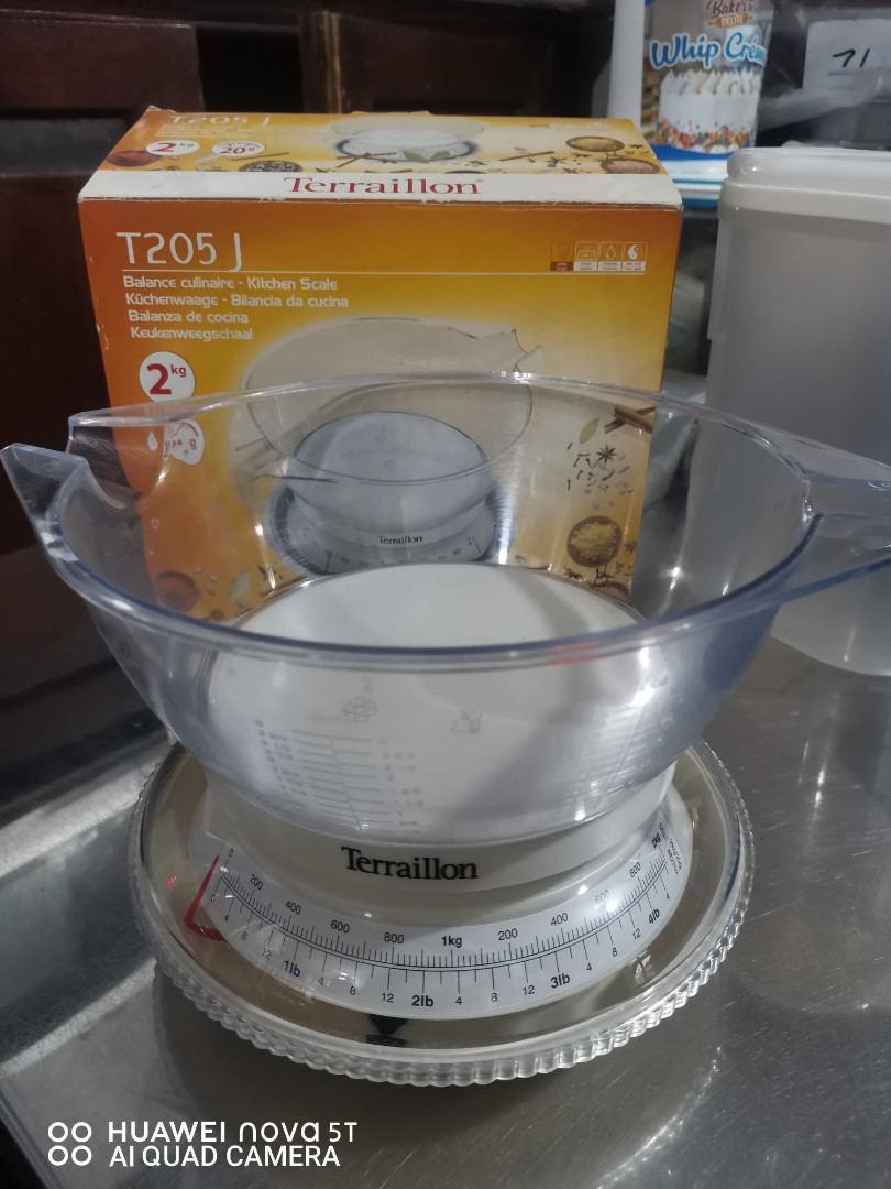 Terraillon Kitchen Weighing Scale, Furniture & Home Living, Kitchenware ...