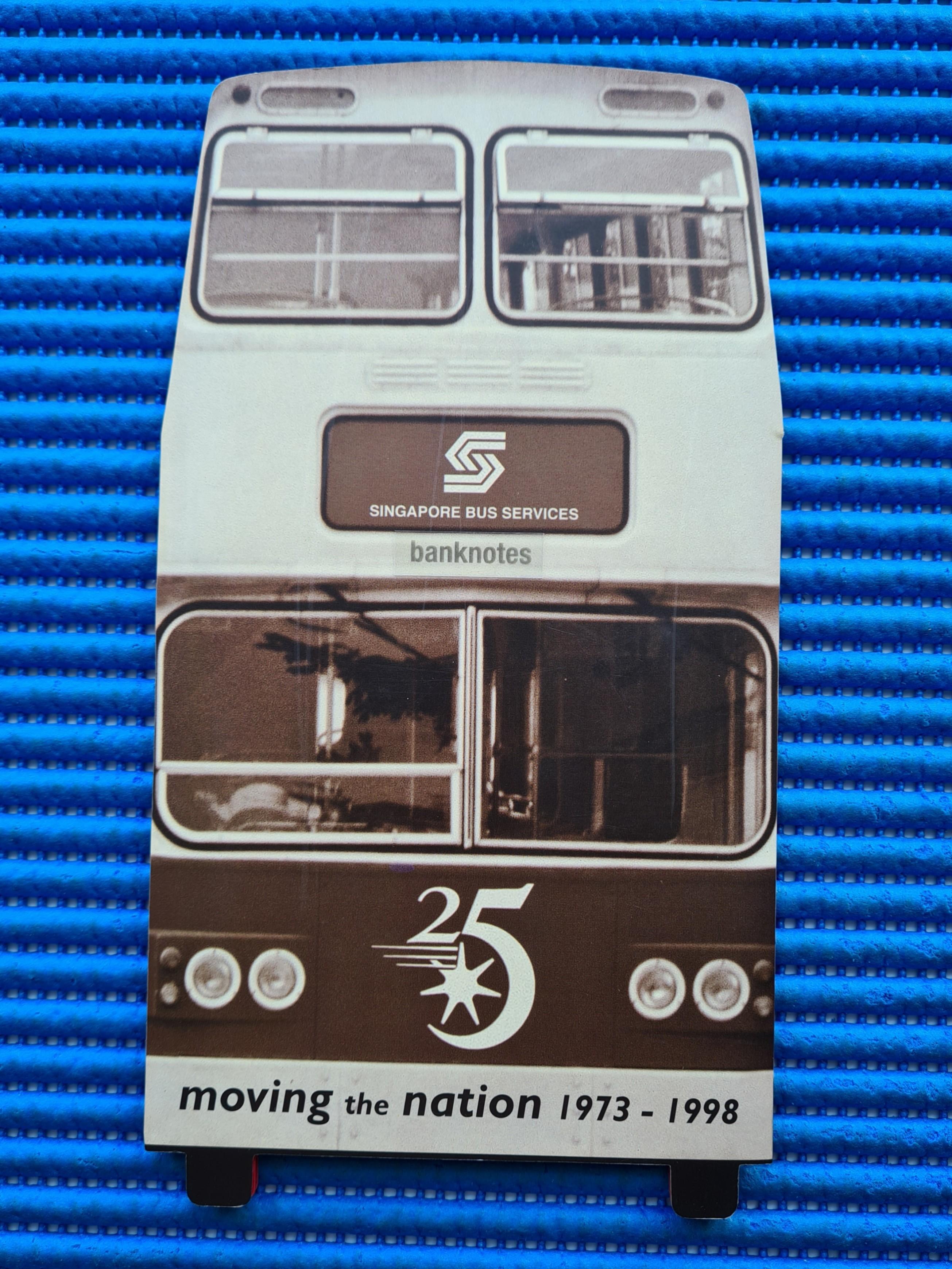 1998 Singapore Bus Services Limited Edition Collector's Farecards 25th ...