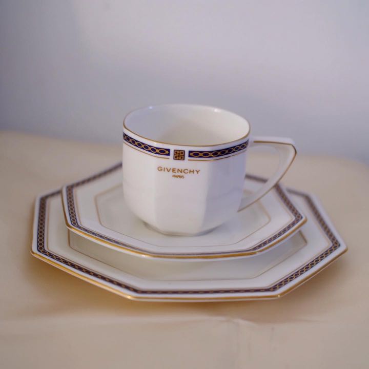 Authentic Givenchy Paris Trio teacup set, Furniture & Home Living ...