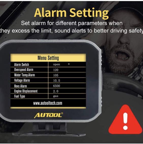 AUTOOL Automotive HUD, OBD2 Multi-Function Digital Meter, Diagnostic ...